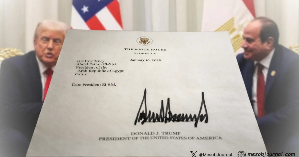 Trump Letter Signals U.S.–Egypt Alignment to Contain Ethiopia • Mesob ...